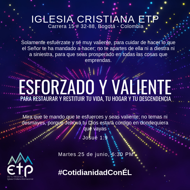 Esforzado y Valiente para redimir, restaurar y restituir tu vida, tu ... Esforzado y Valiente para redimir, restaurar y restituir tu vida, tu ...